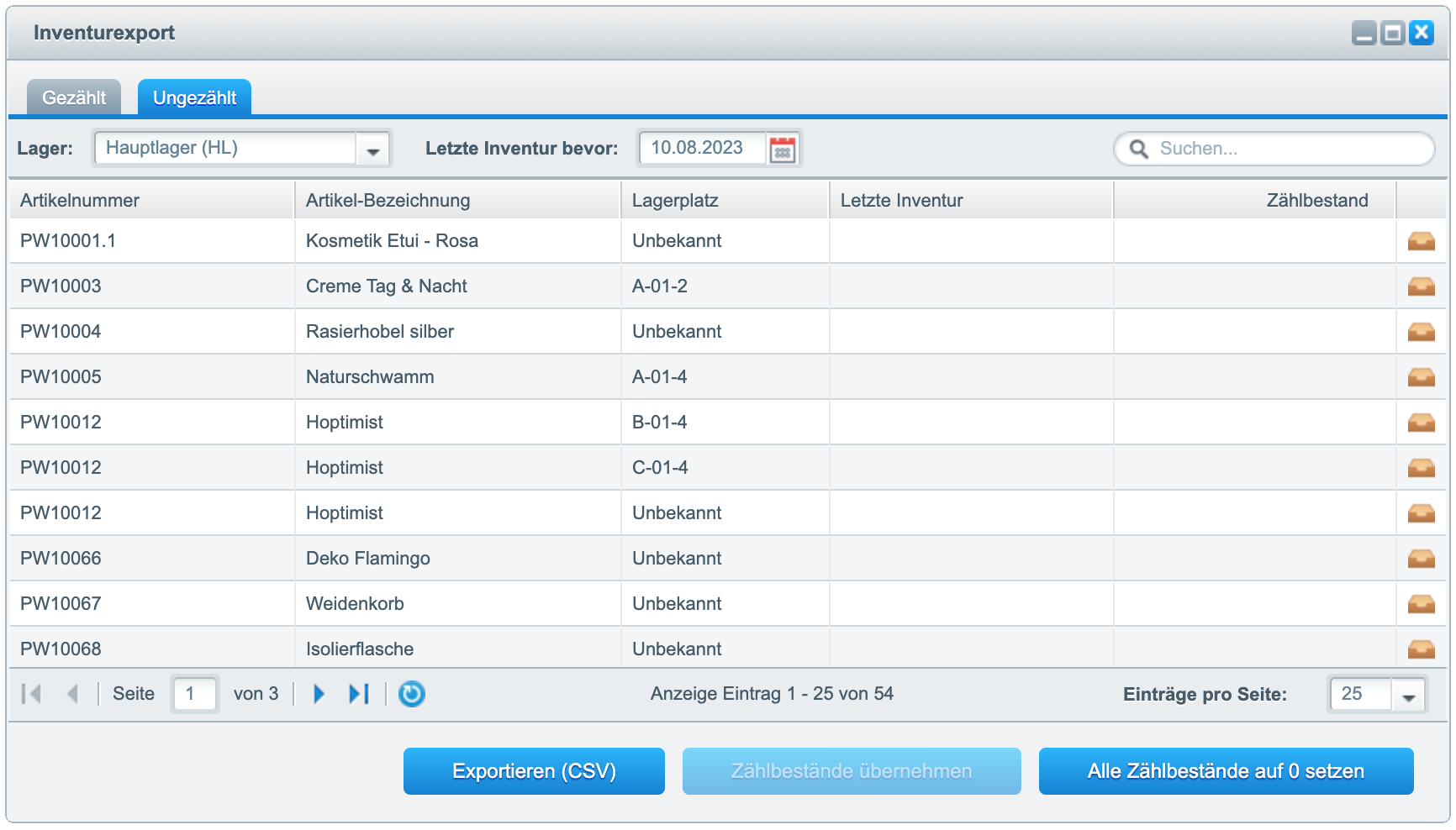 Inventur mit Pickware ERP – Pickware Shopware 5 Helpcenter